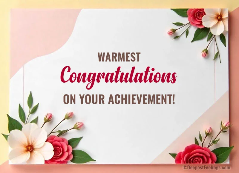 Achievement Congratulation For Greeting Cards